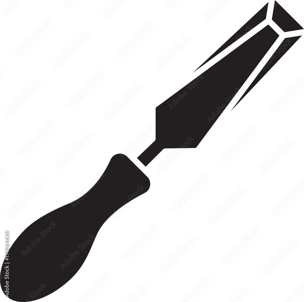 Chisel glyph icon Stock Vector | Adobe Stock