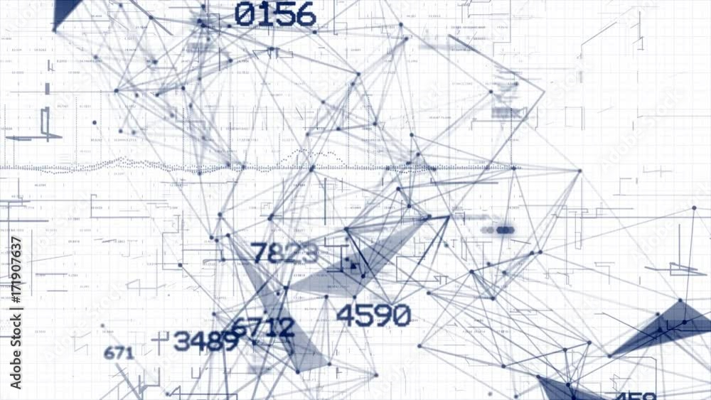 Network / math / numbers / code seamless looping motion background ...