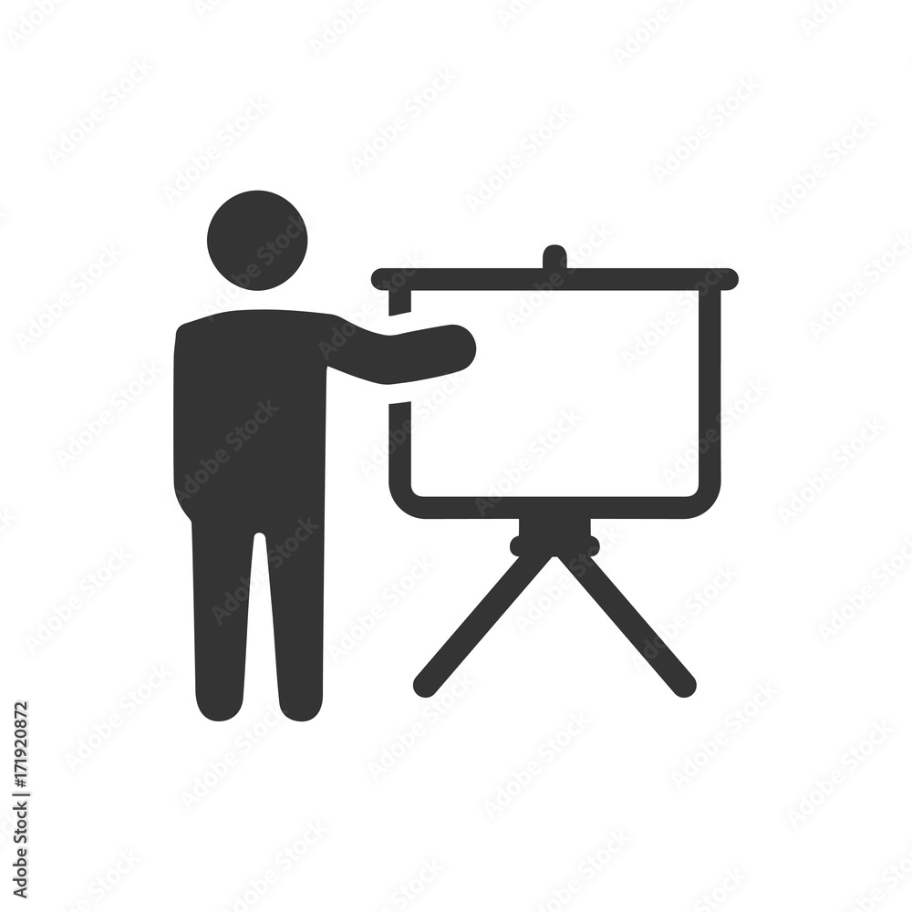 Business Presentation Icon Stock Vector | Adobe Stock