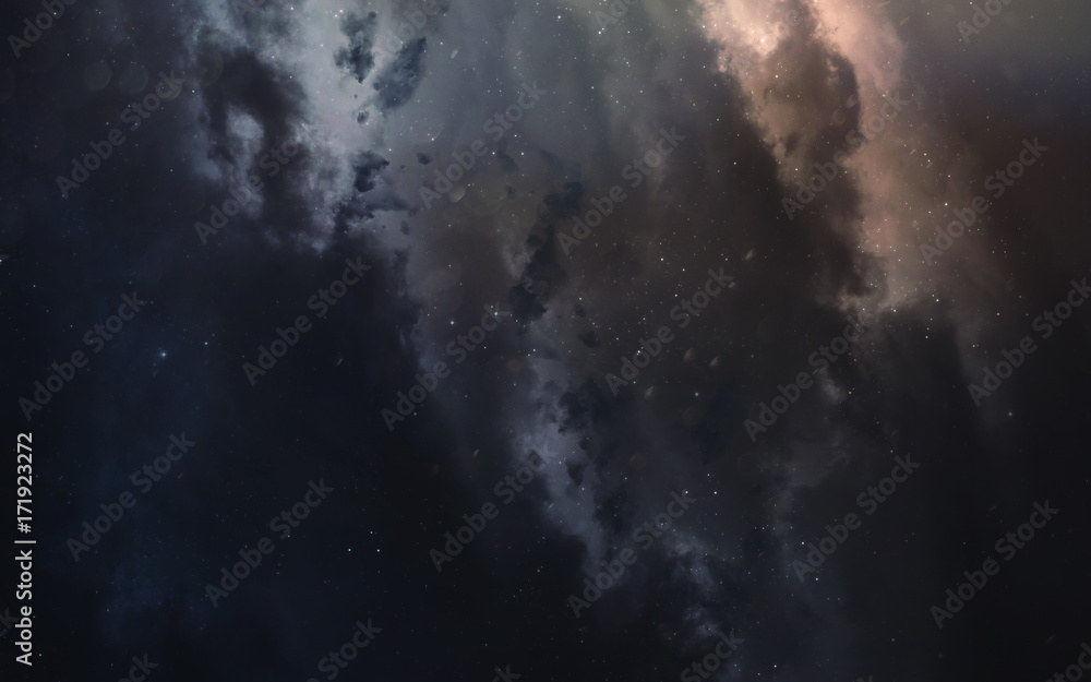 Grey Nebula In Space