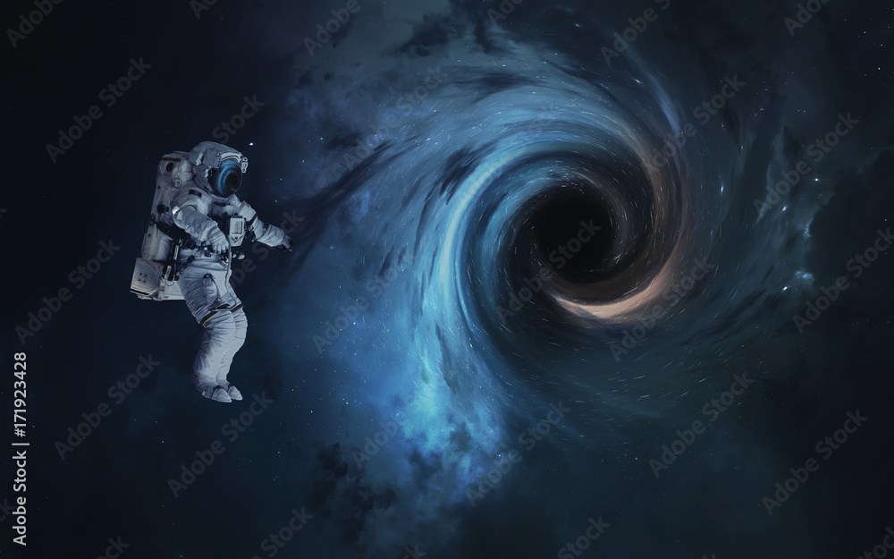 Astronaut Falling Into A Black Hole