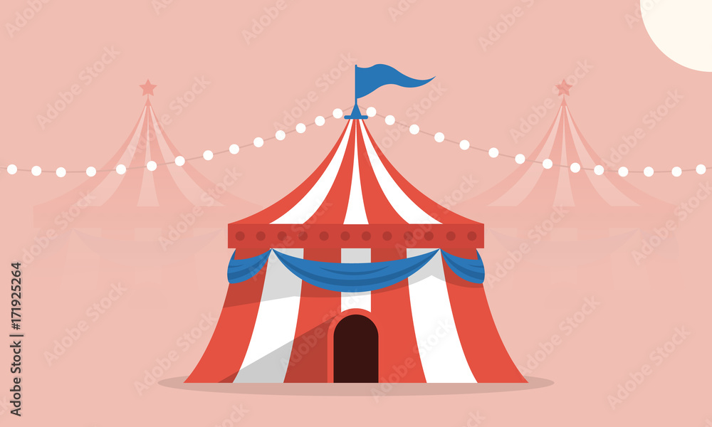 Circus tent vector background illustration Stock Vector | Adobe Stock