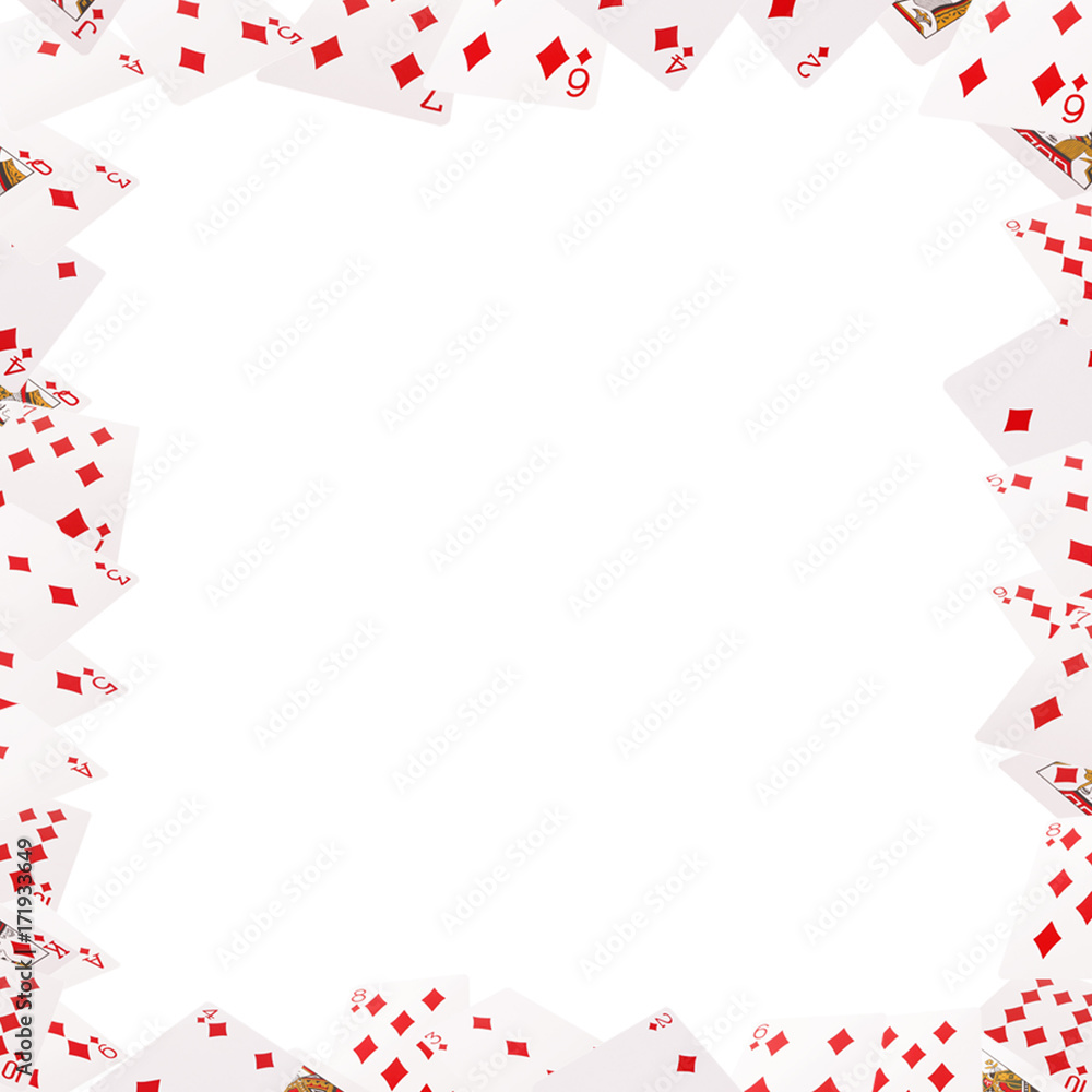 Frame of playing cards on background Stock Photo | Adobe Stock