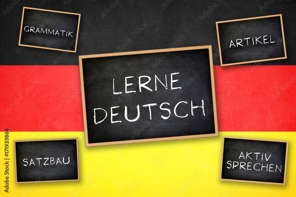 Learn German - Grammar Verbs Nouns Speaking - Practice Stock ...