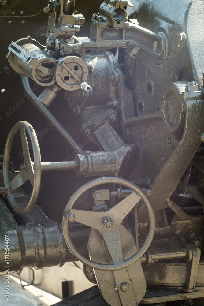 Mechanism of the cannon guns Stock Photo | Adobe Stock