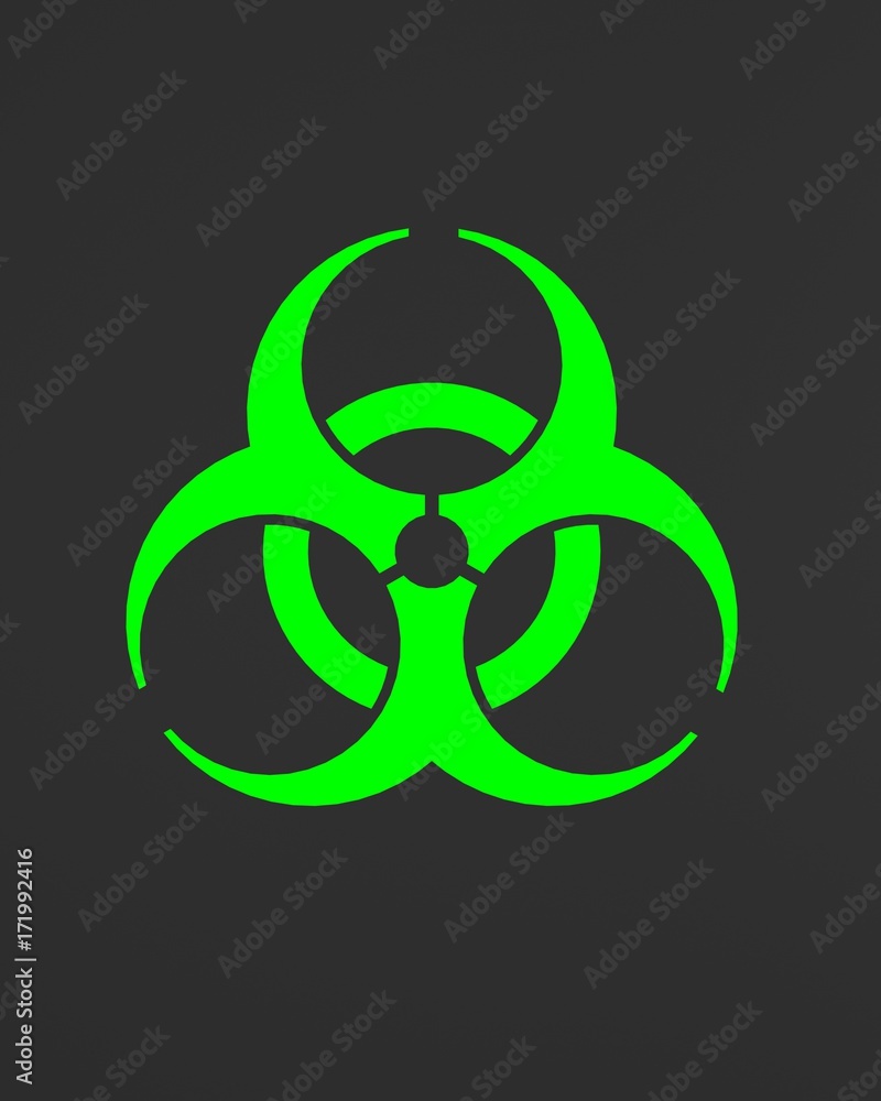 Green Biohazard Icon