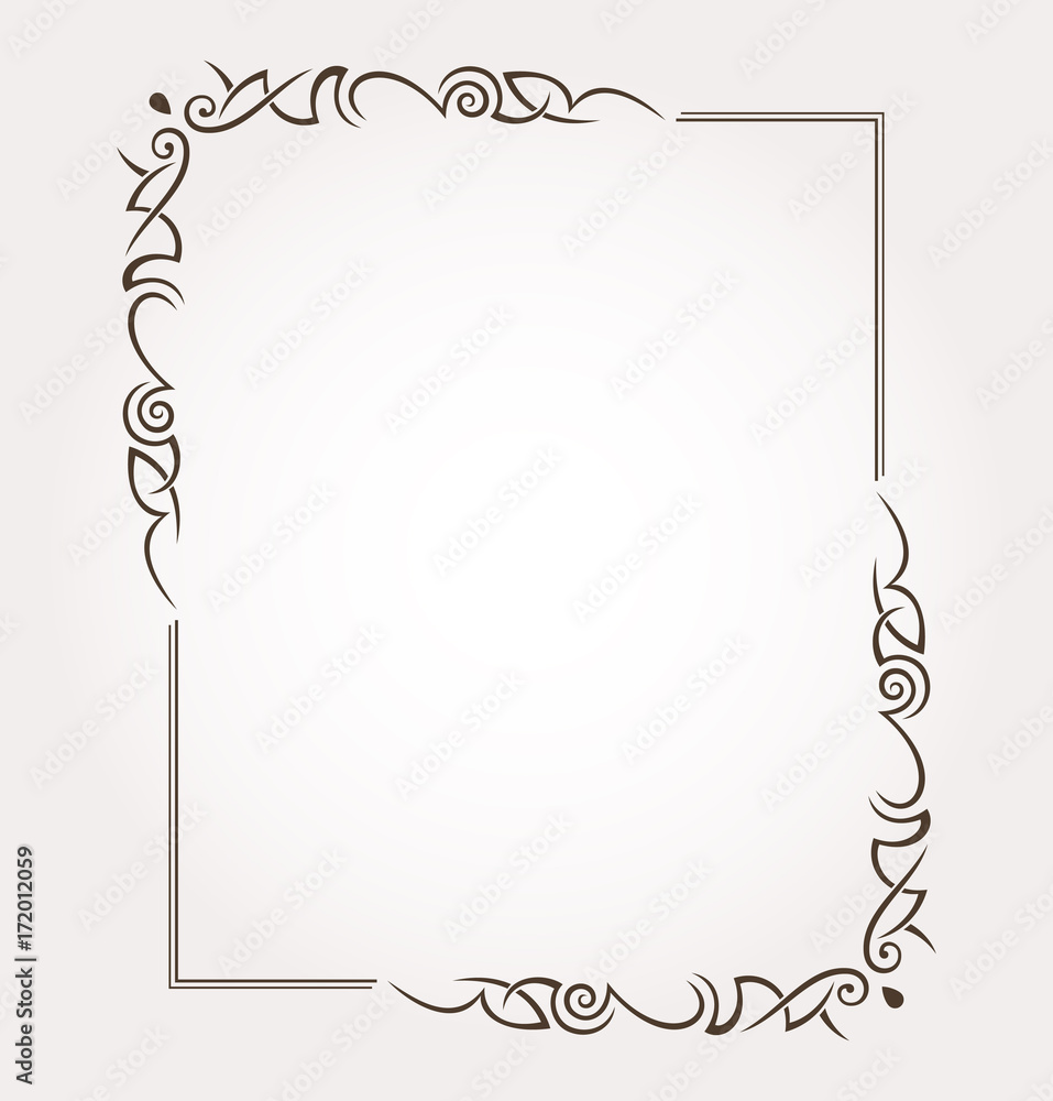 Fancy frame and page decoration. Vector illustration Stock Vector ...