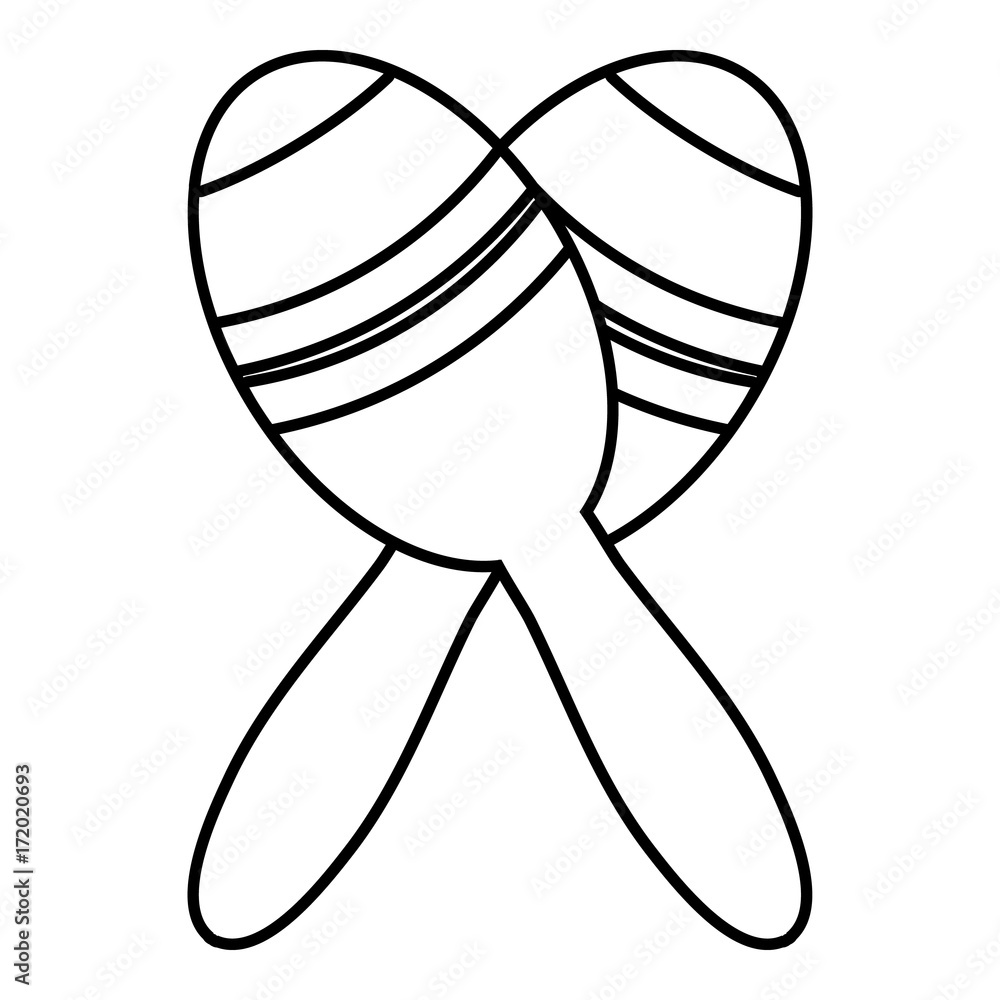 Maracas Outline