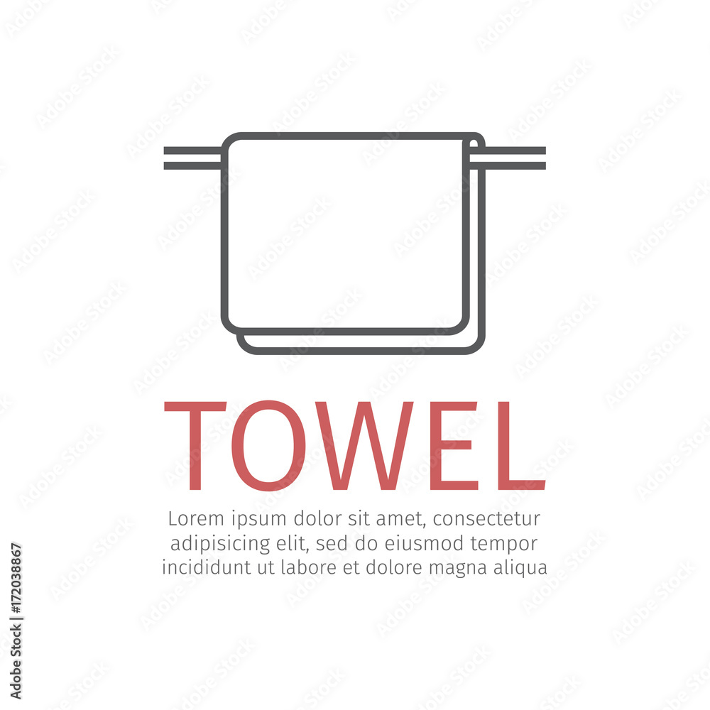 Towel line icon Stock Vector | Adobe Stock