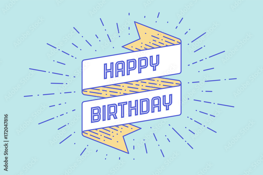 Vintage Happy Birthday Sign