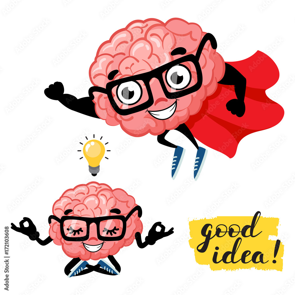 Smart Brain Cartoon