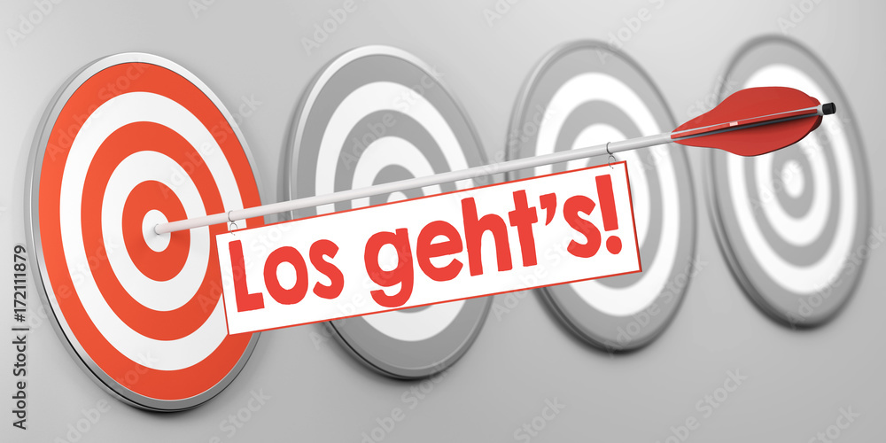 Los geht’s Slogan als Motivation Stock Illustration | Adobe Stock