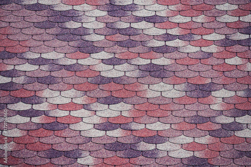 multicolor shingles on the roof (background, texture) Stock Photo ...