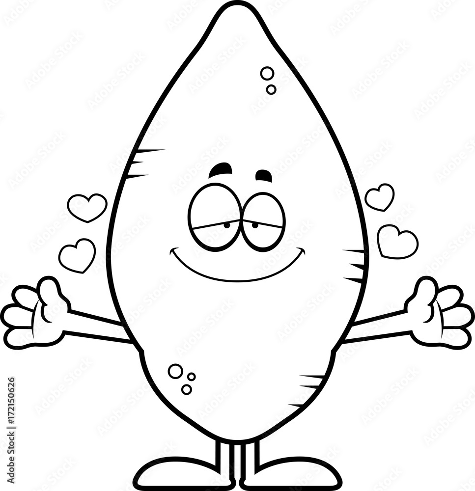 Cartoon Sweet Potato Hug Stock Vector | Adobe Stock