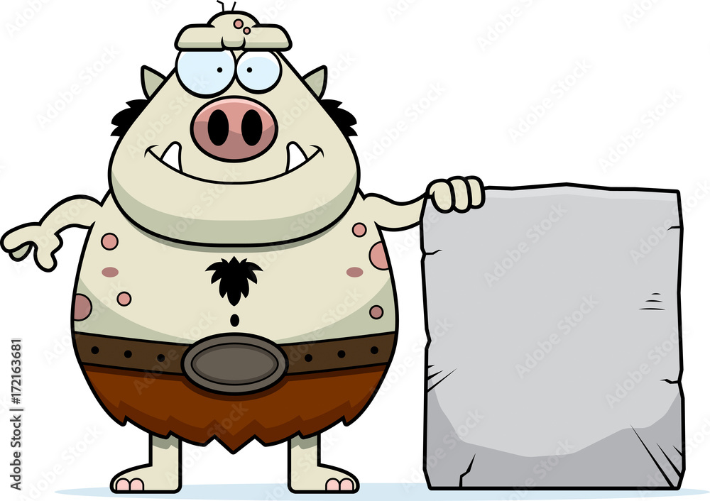 Cartoon Troll Sign Stock Vector | Adobe Stock