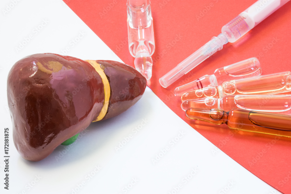 Scene of treating or vaccination of liver diseases - acute and chronic ...