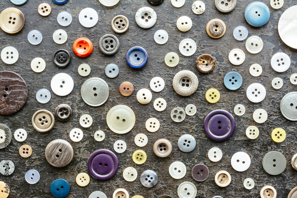 Variation of old buttons Stock Photo | Adobe Stock