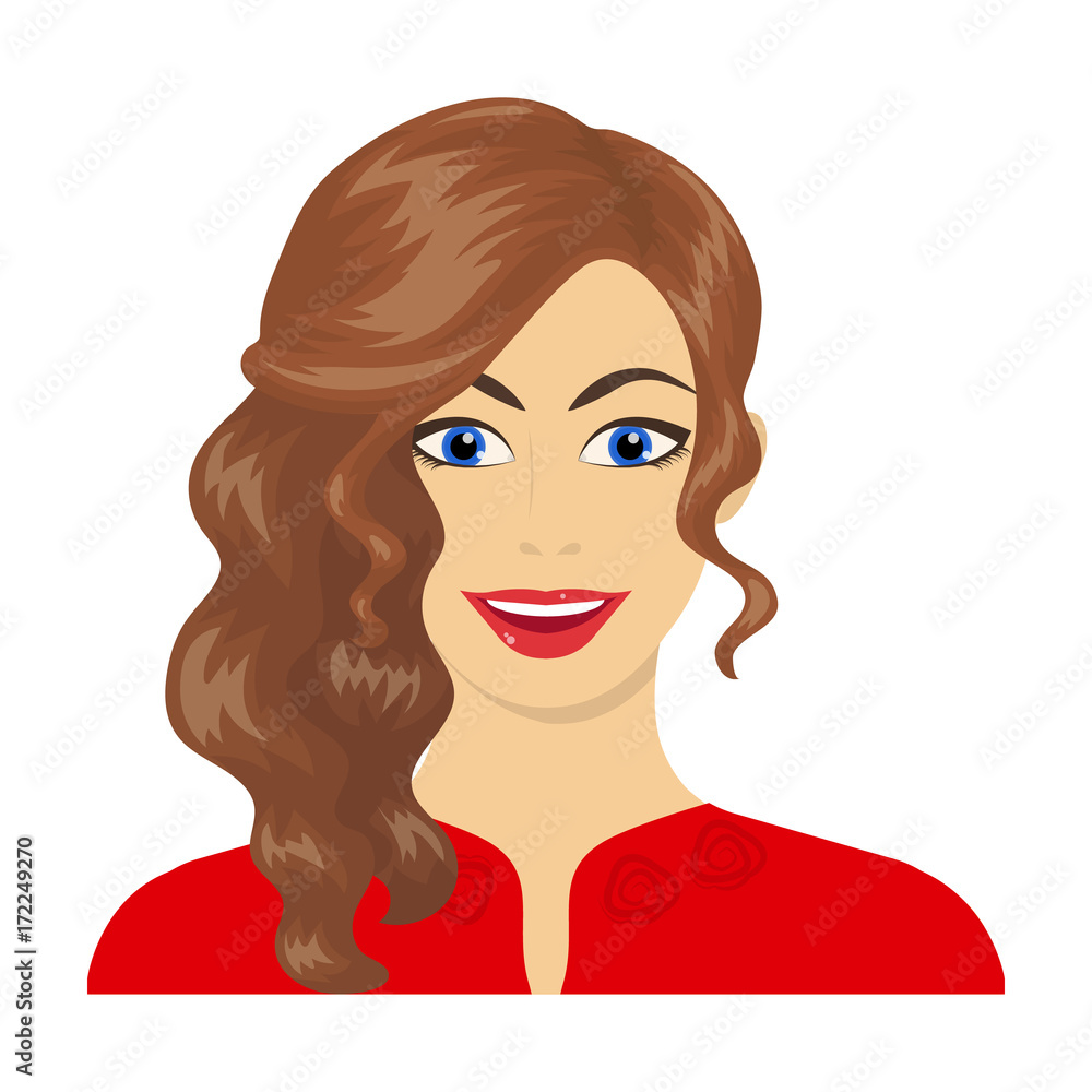 Woman, single icon in cartoon style.Woman, vector symbol stock ...