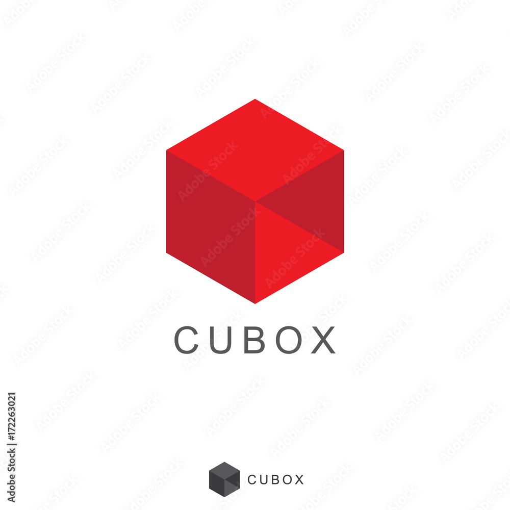 Red Cube and Box Logo. Logo template. Stock Vector | Adobe Stock