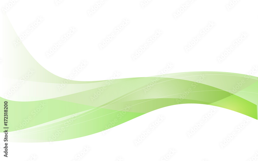 Green wave vector design white Background Stock Vector | Adobe Stock