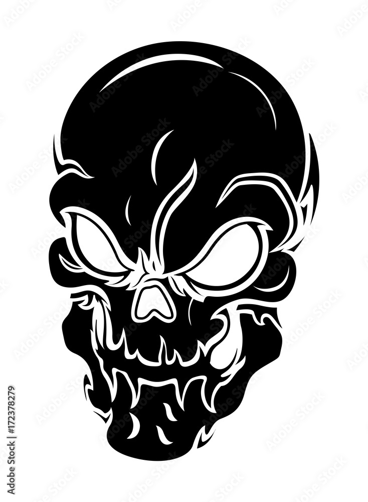 Angry Skull Vector