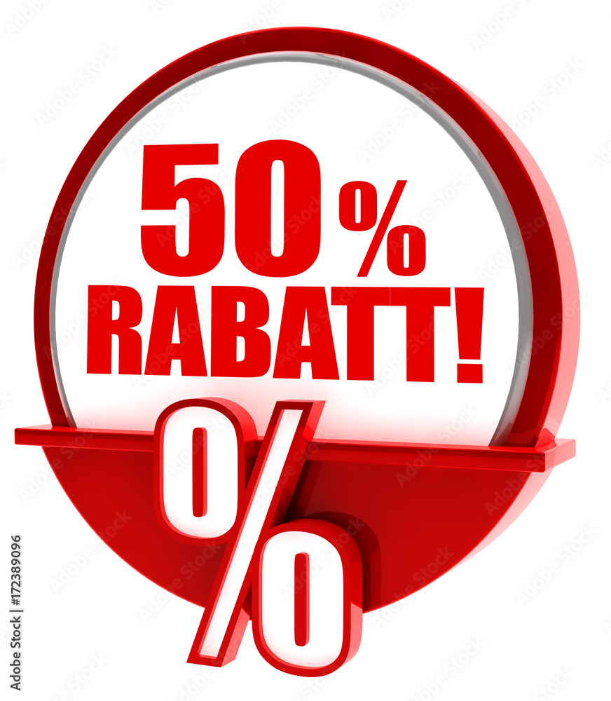 50 % Rabatt! Button, icon Stock Illustration | Adobe Stock