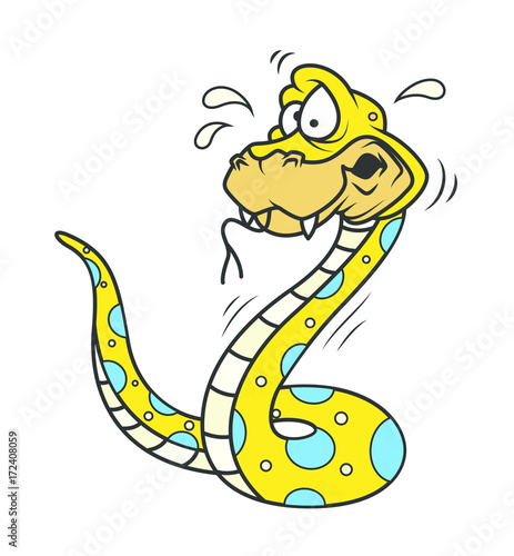 Scary Cartoon Snake