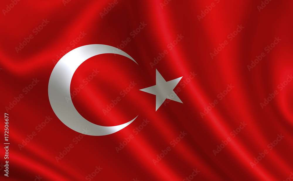 Turkish flag. Turkey flag. Flag of Turkey. Turkey flag illustration ...