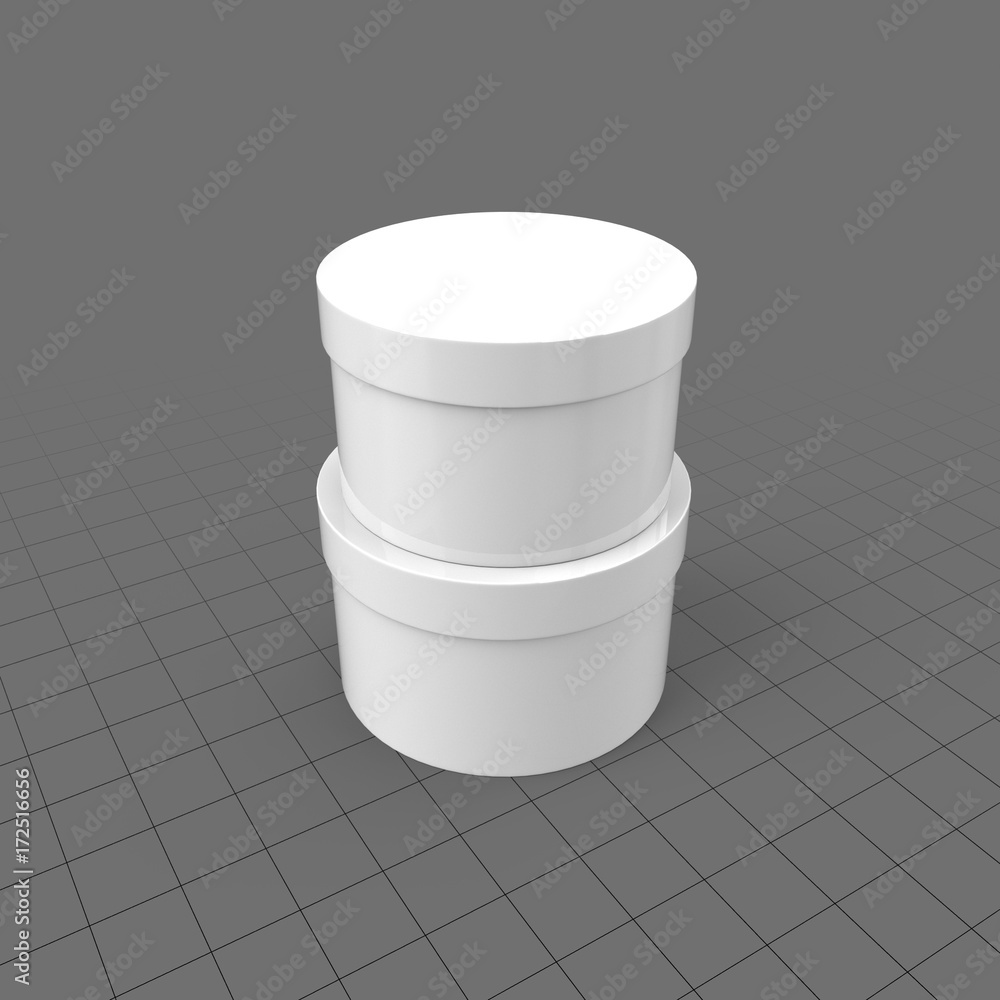 Stack of two containers Stock 3D asset | Adobe Stock
