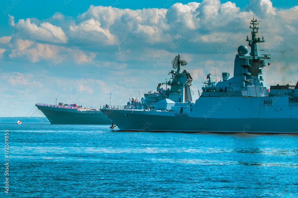 Military ships of Russia. Missile cruisers. Stock Photo | Adobe Stock