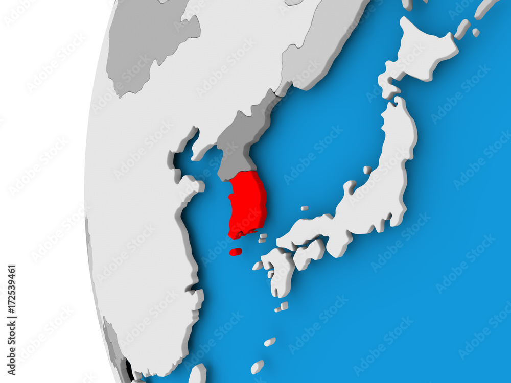 South korea political map