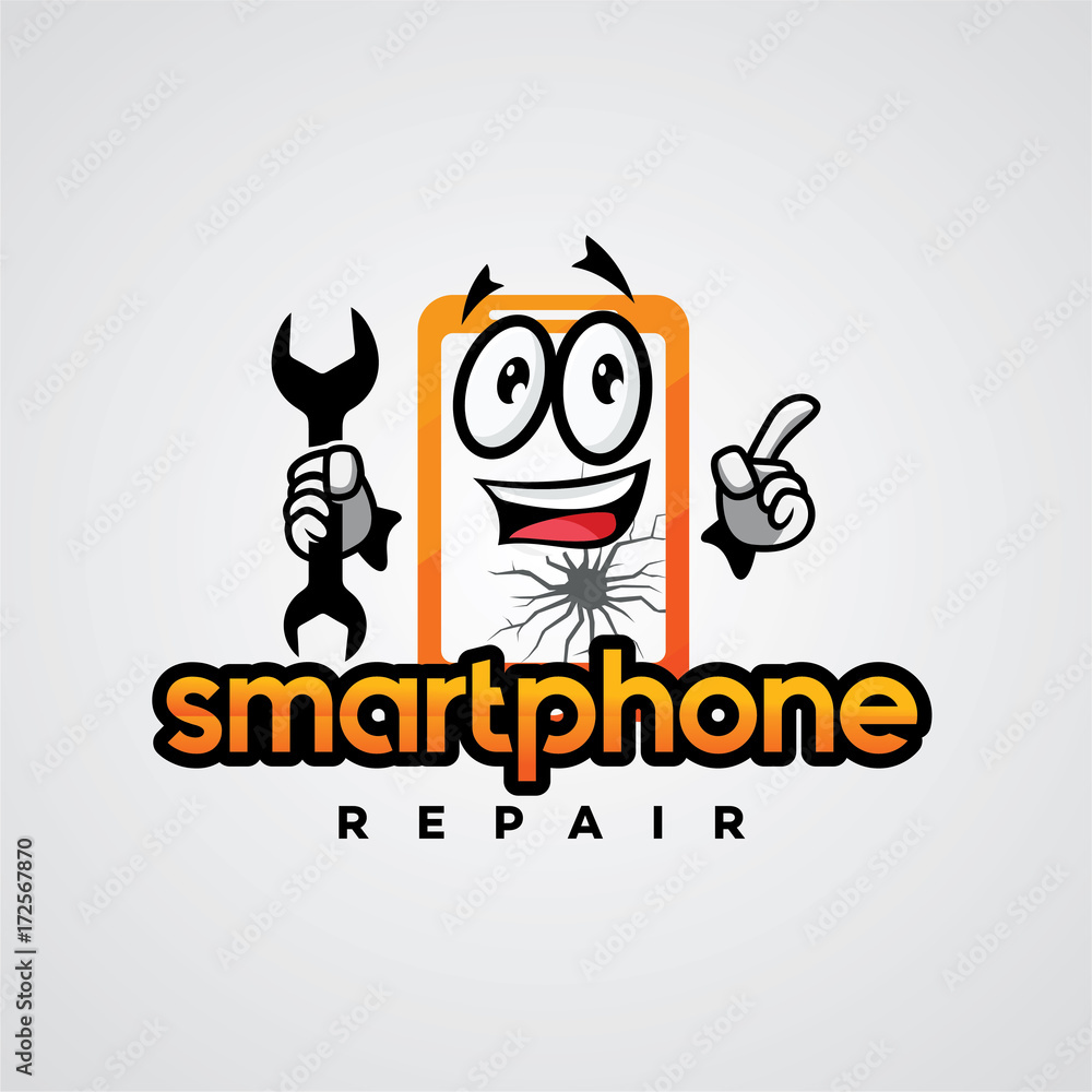 Smartphone Repair Logo Template Design Vector, Design Concept ...