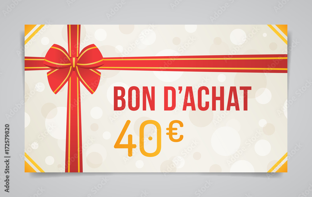 Vecteur Stock Bon d'Achat - 40 euros | Adobe Stock