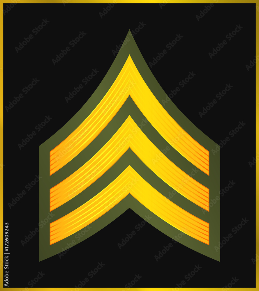Military Ranks and Insignia. Stripes and Chevrons of Army Stock Vector ...