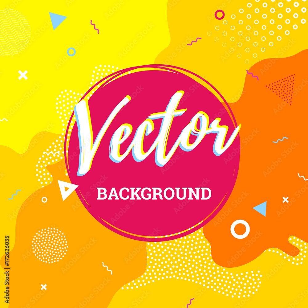 Abstract colorful fun banner background childish playground vector ...