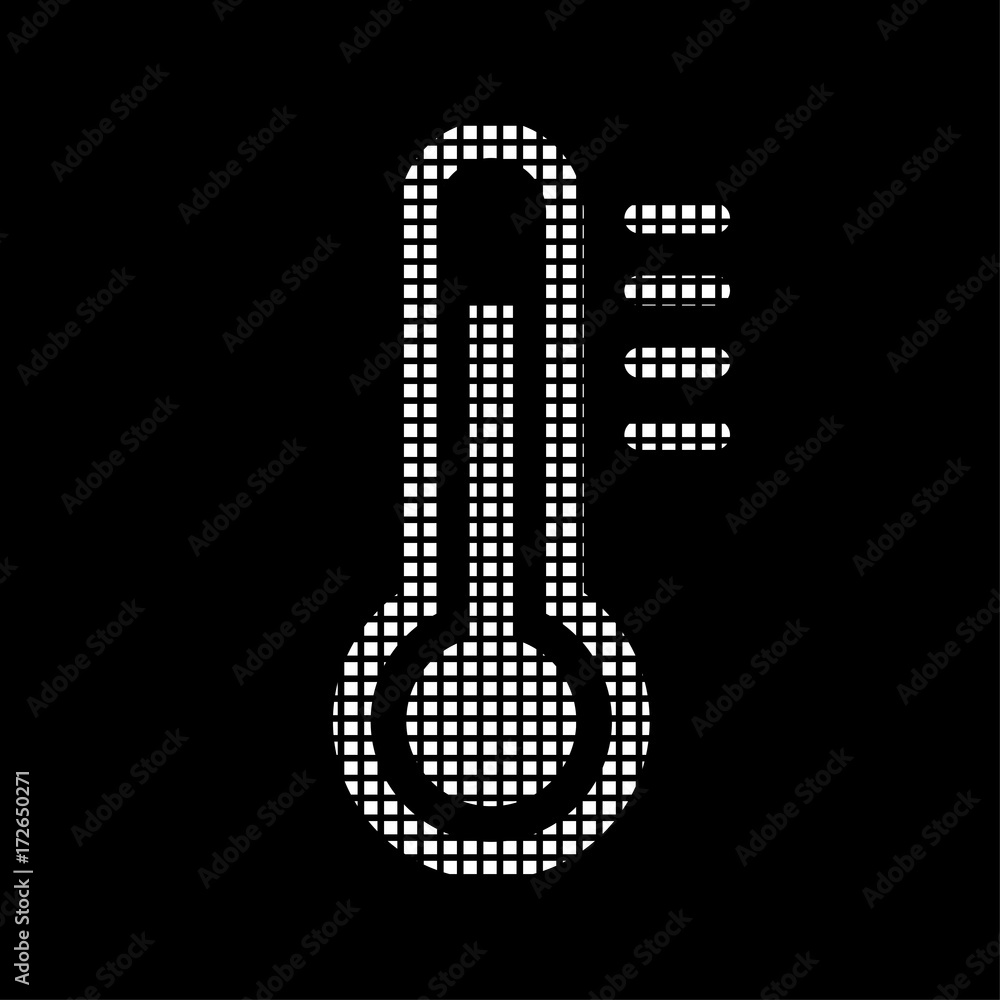 Pixel Icon - Thermometer heiß Stock-Vektorgrafik | Adobe Stock