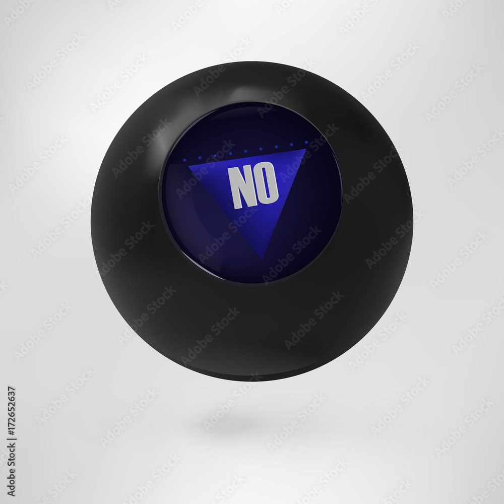 Vector illustration Magic 8 ball. Answer No. EPS 10 Stock Vector ...