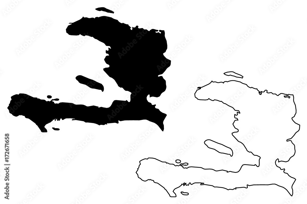 Haiti map vector illustration, scribble sketch Haiti Stock Vector ...