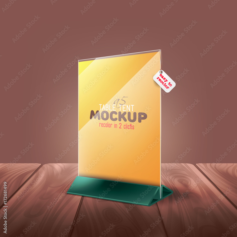 Easy to chnage color table tent (tabe stand, menu, card, advertising ...