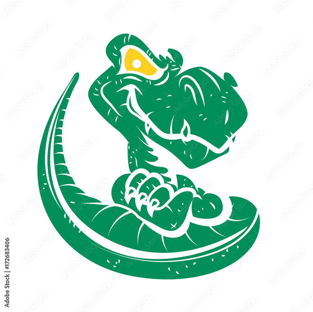 Cartoon Dragon Vector Shape Stock Vector | Adobe Stock