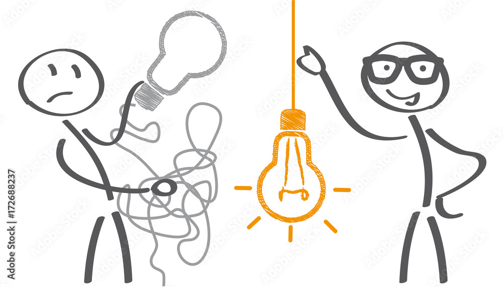 Gegensätzlich - kompliziert und einfach Stock Vector | Adobe Stock
