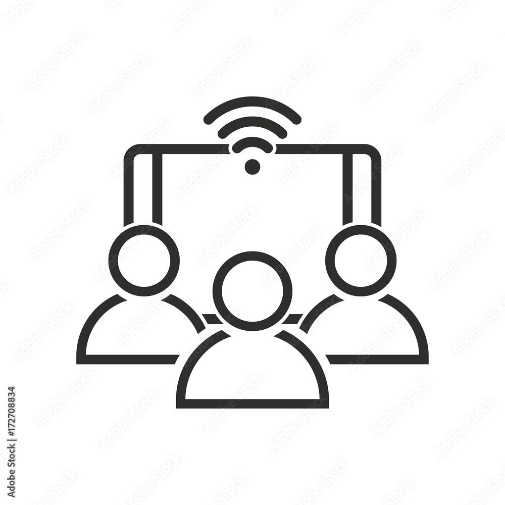 Digital interaction vector icon. Stock Vector | Adobe Stock