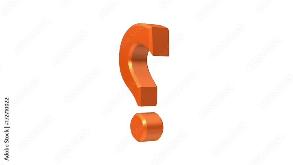 question mark 3d interrogation point 4k uhd resolution with alpha mask ...