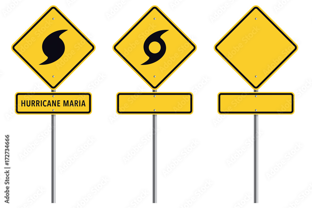 Vecteur Stock PANNEAUX OURAGAN ET CYCLONE | Adobe Stock