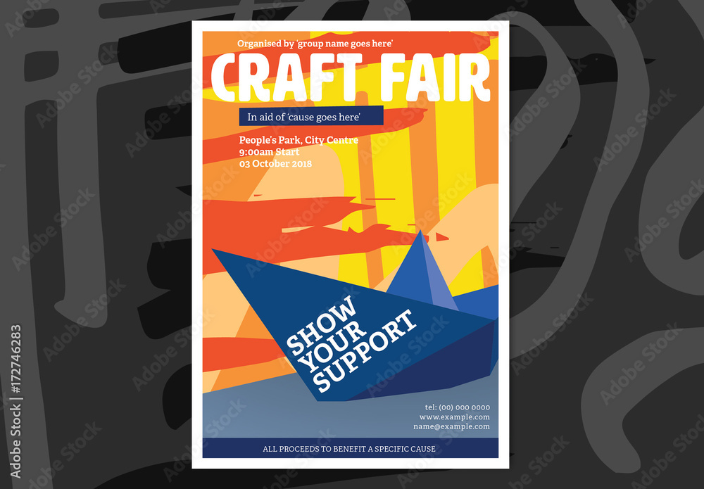 Craft Fair Event Poster 1 Stock Template | Adobe Stock