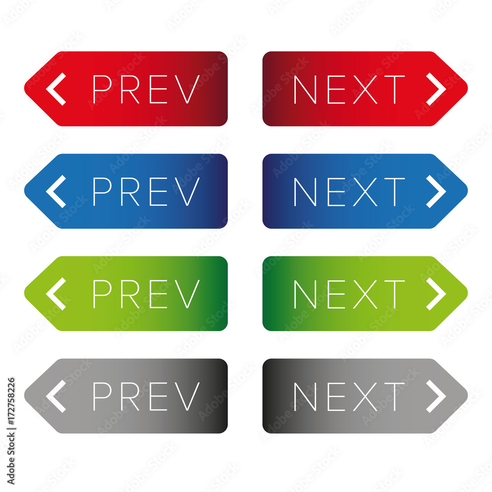 Previous next button sign Stock Vector | Adobe Stock