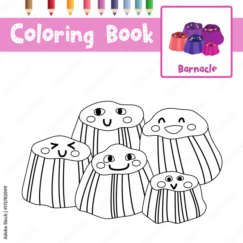 Coloring page of Barnacles animals for preschool kids activity ...