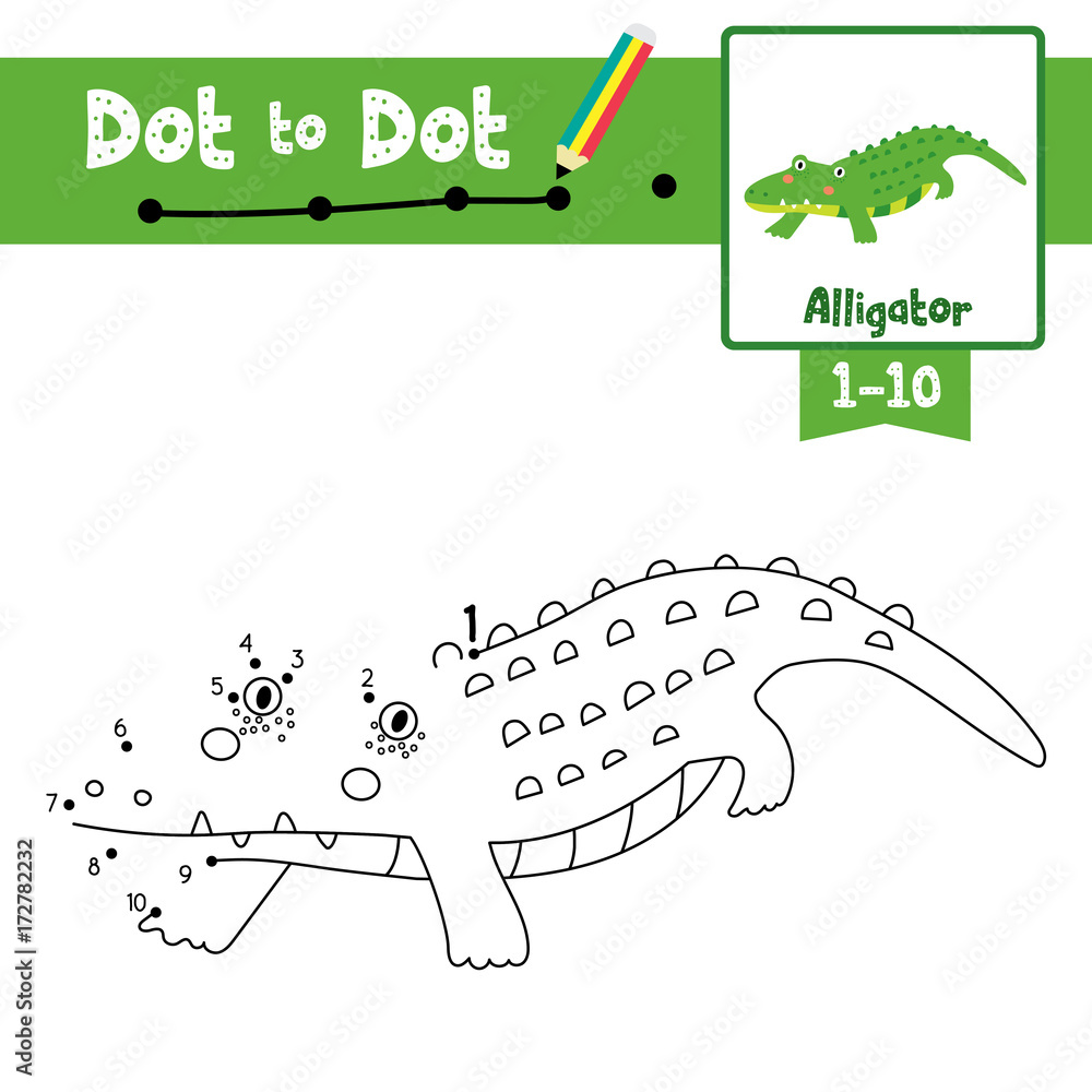 Vecteur Stock Dot to dot educational game and Coloring book of ...