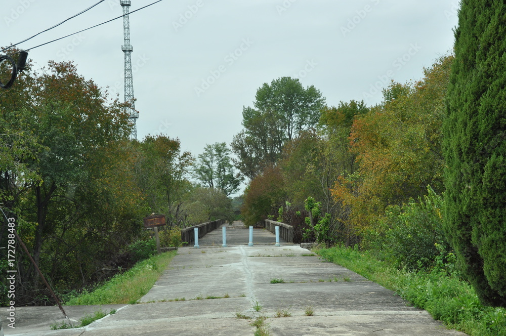 SOUTH KOREA, DMZ - Freedom Bridge in the DMZ. The Demilitarized Zone is ...