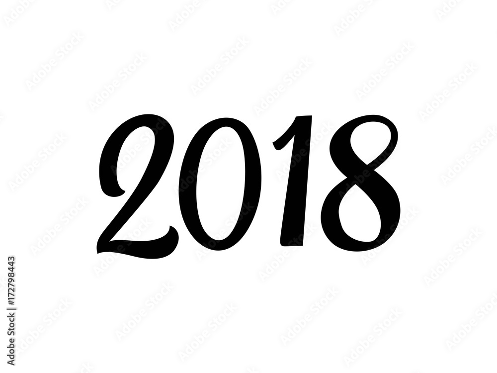 2018 lettering Stock-Vektorgrafik | Adobe Stock